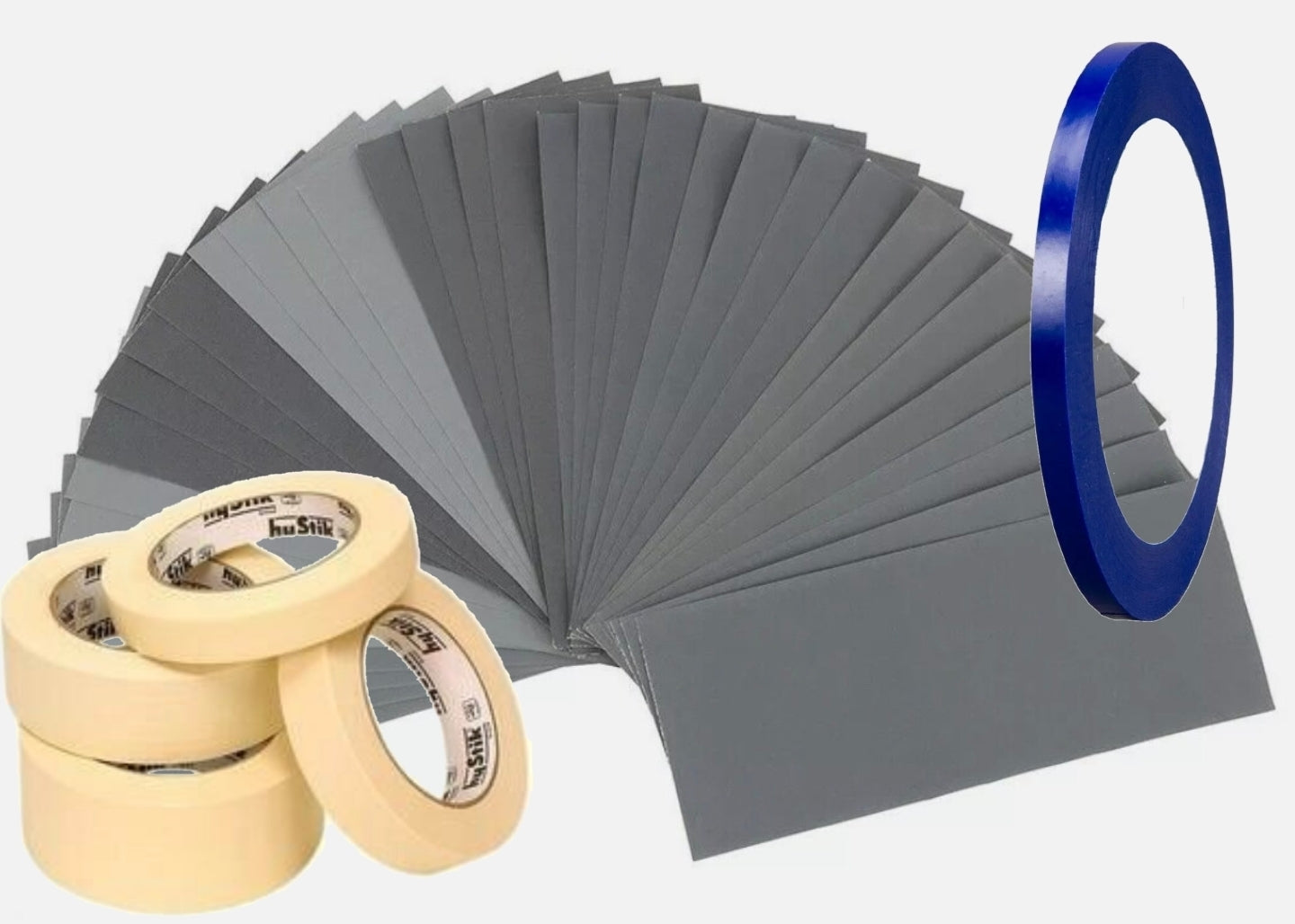 Sandpapers, Masking Tapes, Tack Rags & Glue- BCS Auto Paints