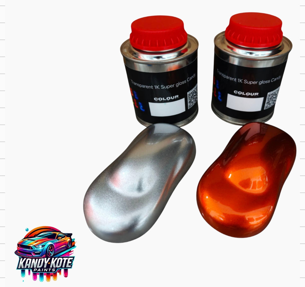 Kandy Kote 1K Gloss Candy Apple Orange Auto Car Paint Kit - Base & Can ...
